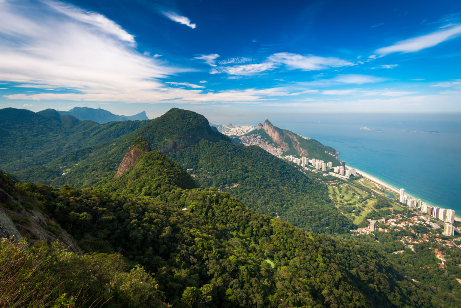 Tijuca National Forest Mountains in Rio de Janeiro, View From Pedra ...